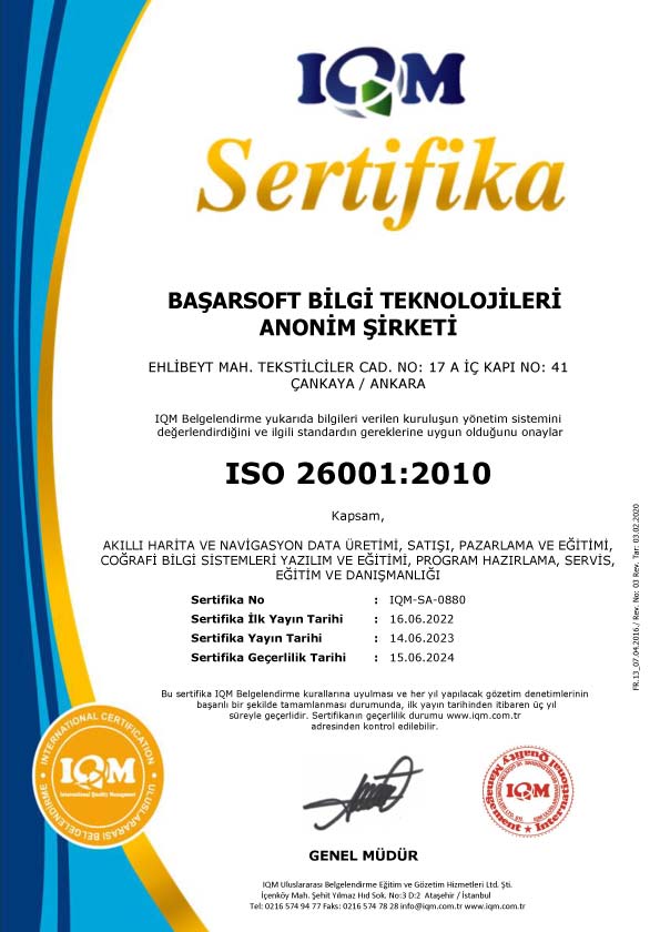Kalite Belgelerimiz | Başarsoft